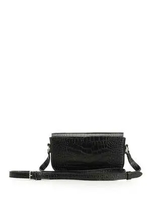 Celine Crocodile-effect Leather Shoulder Bag