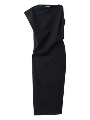 Jacquemus Draped Midi Dress - Black