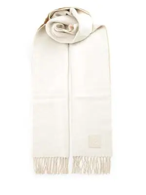 Loewe Scarf With Fringes - White