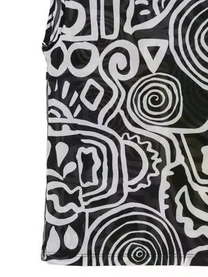 Liviana Conti Sleeveless Abstract Print T-shirt