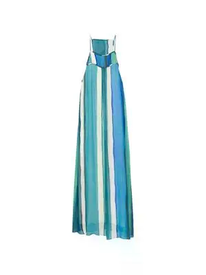 AGUA DE COCO Striped Maxi Dress