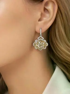 HYT JEWELRY 18k Gold Diamond Drop Earrings