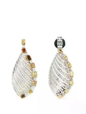 HYT JEWELRY Diamond Drop Earrings In 18k White Gold