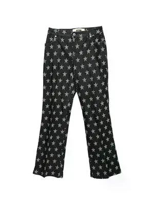 Moschino Star-print Flared Jeans - Black