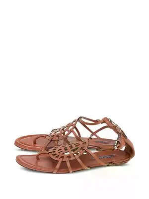 Ralph Lauren Leather Cutout Sandals