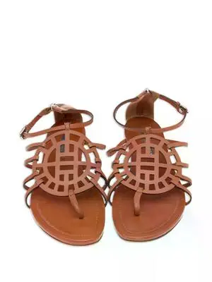 Ralph Lauren Leather Cutout Sandals