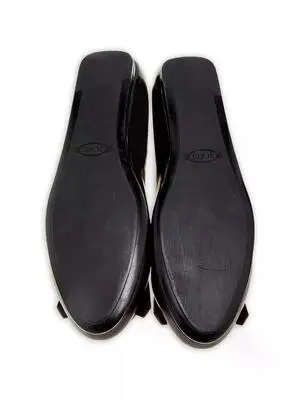 TOD'S Fringe-trim Leather Ballet Flats