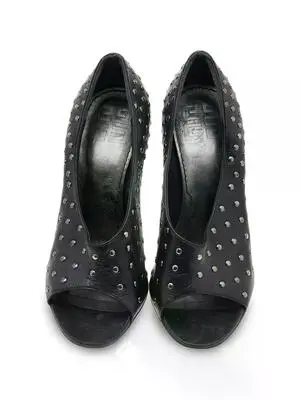 Givenchy Studded Open-toe Stiletto Pumps - Black