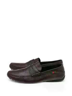 Gucci Guccissima Leather Penny Loafers