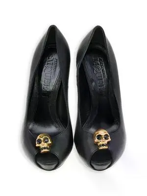Alexander McQueen Skull Peep-toe Pumps