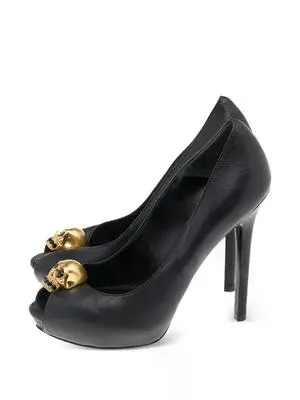 Alexander McQueen Skull Peep-toe Pumps