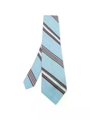 Valentino Garavani Striped Neck Tie - Blue