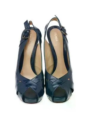 Fendi Peep-toe Slingback Sandals