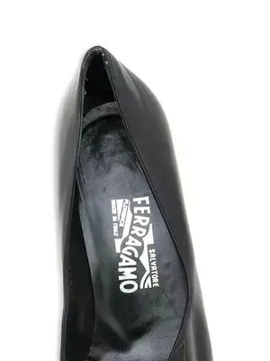 FERRAGAMO Crystal-embellished Leather Pumps