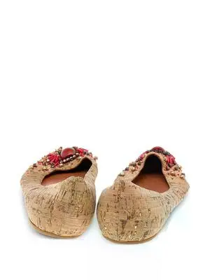 Oscar De La Renta Embellished Ballet Flats