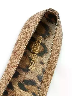 Roberto Cavalli Embossed Ballet Flats