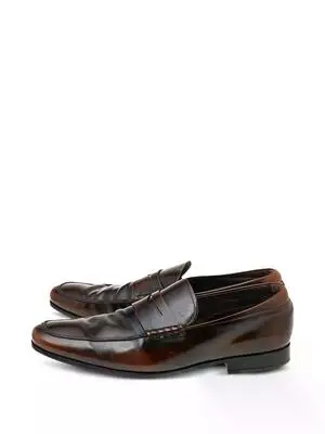 TOD'S Penny Leather Loafers - Brown