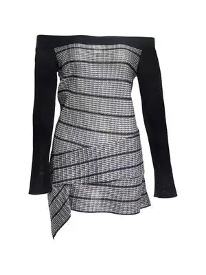 Roland Mouret Off-shoulder Knitted Blouse - Black