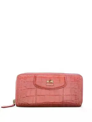 COACH VINTAGE Croc-embossed Wallet - Pink