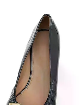 FERRAGAMO Patent Leather Wedge Pumps