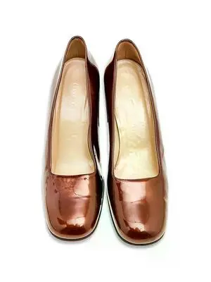 Gucci Patent Leather Block-heel Pumps
