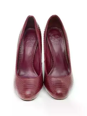 Tory Burch Python-embossed Leather Stiletto Pumps