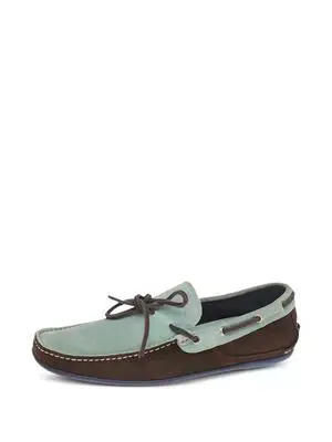 FERRAGAMO Suede Loafers With Bow Detailing