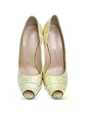 GIUSEPPE ZANOTTI Peep-toe Pumps - Yellow