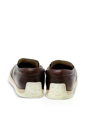 TOD'S Calf Leather Slip-on Sneakers With Jute Trim