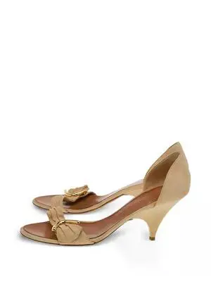 GIUSEPPE ZANOTTI Embellished Suede Sandals - Neutrals