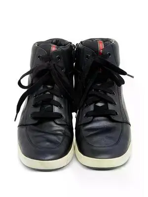 Prada High-top Leather Sneakers