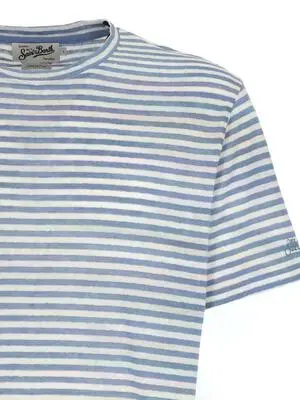 MC2 SAINT BARTH Striped Logo-embroidered T-shirt
