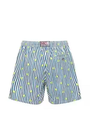 MC2 SAINT BARTH Striped Swim Shorts With Octopus Motif