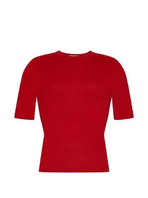 Adam Lippes Felix Short-sleeve Sweater