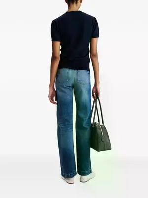 A.p.c. Gia Logo-embroidered T-shirt - Blue