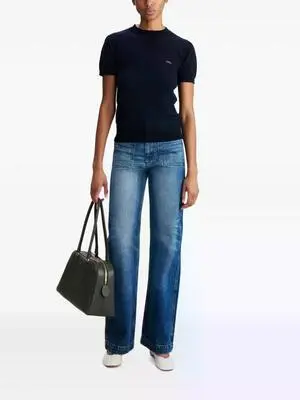 A.p.c. Gia Logo-embroidered T-shirt - Black