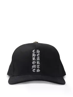 Chrome Hearts Logo Embroidered Baseball Cap - Black