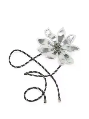 Dorothee Schumacher Flower-appliqué Cord Belt - Grey