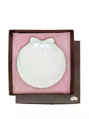 GOHAR WORLD Sadaf Bow-detail Dessert Plate