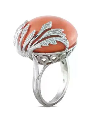 LB EXCLUSIVE Coral And Diamond Ring