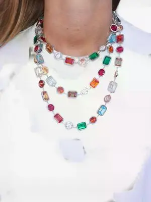 IZABEL DISPLAY Embellished Cubic-zirconia Long Necklace