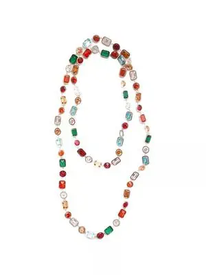 IZABEL DISPLAY Embellished Cubic-zirconia Long Necklace - Silver