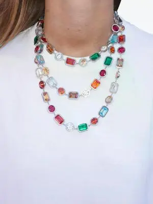 IZABEL DISPLAY Embellished Cubic-zirconia Long Necklace