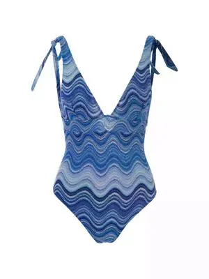 MC2 SAINT BARTH Marylin Zigzag-knit Swimsuit