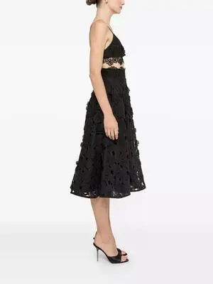 NISSA Embroidered 3d-effect Midi Skirt