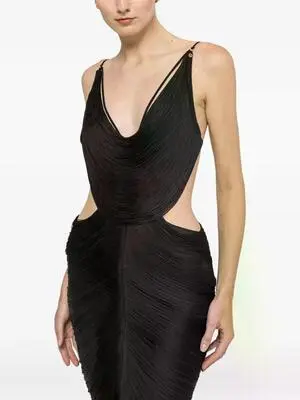 NISSA Fringed Backless Dress