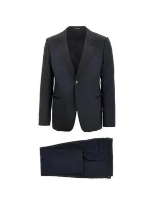 Emporio Armani Peak-lapel Single-breasted Suit - Blue
