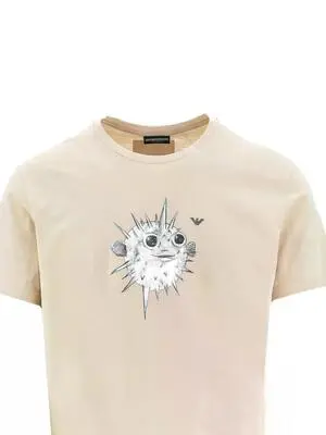 Emporio Armani Puffer-fish Print T-shirt