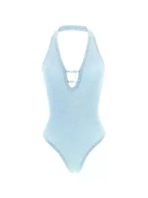 Hunza G Adriana Beaded Embellishment Swimsuit