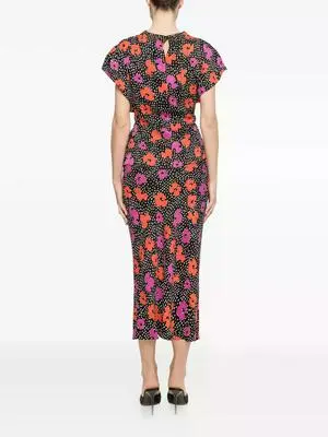 NISSA Floral Print Belted Shirt